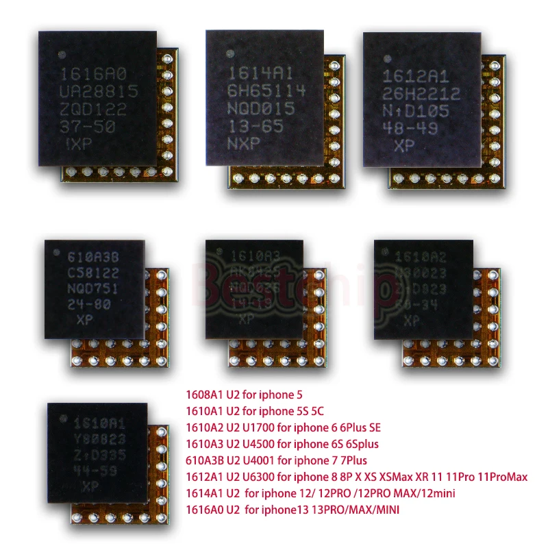 New U2 USB Tristar IC 1616A0 1614A1 1612A1 610A3B 1610A3 1610A2 1610A1 For IPhone 13 6 6S Plus 7 ...