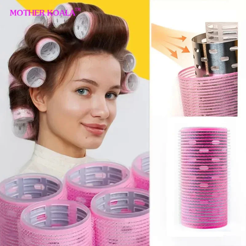 12pcs-set-Aluminum-Core-Fast-Heating-Self-Grip-Hair-Rollers-Big-Wave ...