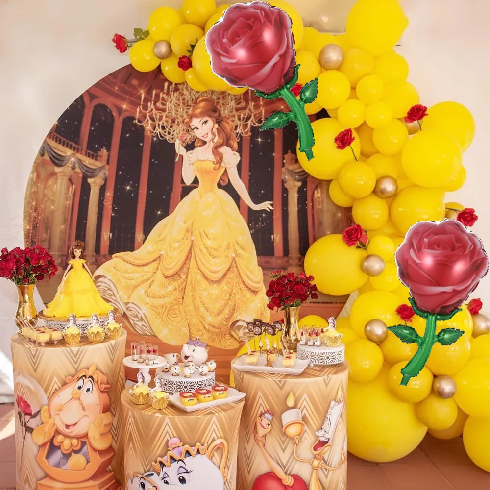 Disney-Princess-Belle-Balloons-Garland-Arch-Kit-Beauty-And-The-Beast ...