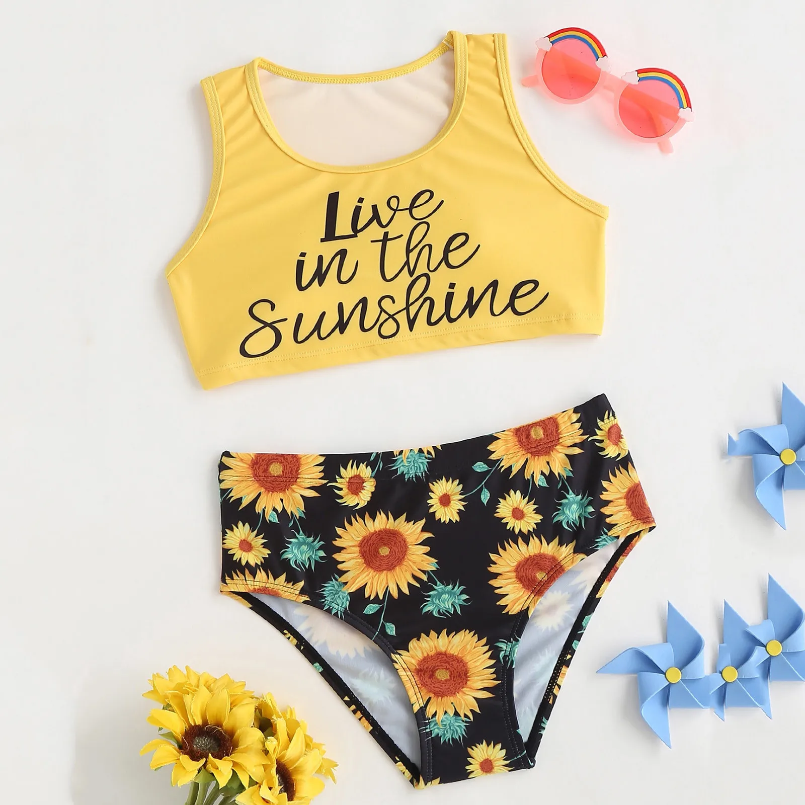 2022 New Girls Swimwear Sets Infant Bikini Summer Kids Swimsuit Outfits ...