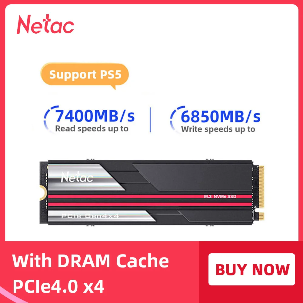 Netac SSD 4TB M.2 PCIe4.0x4 NVMe 7400MB/s 2TB 1TB Hard Drive Internal ...