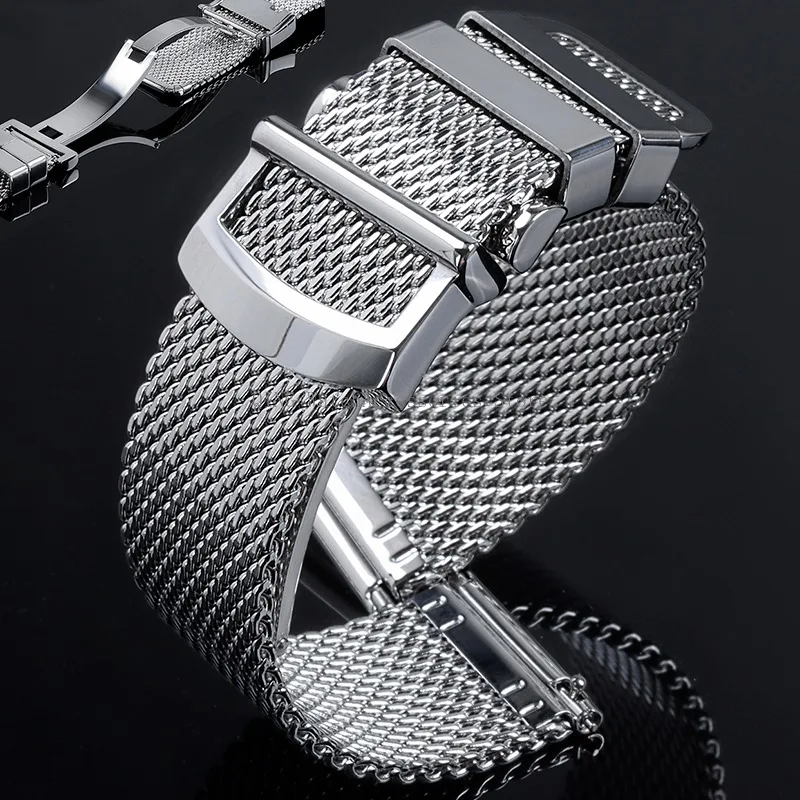 20-22mm-Stainless-Steel-Watchband-Mesh-Milanese-Straps-Men-Women ...