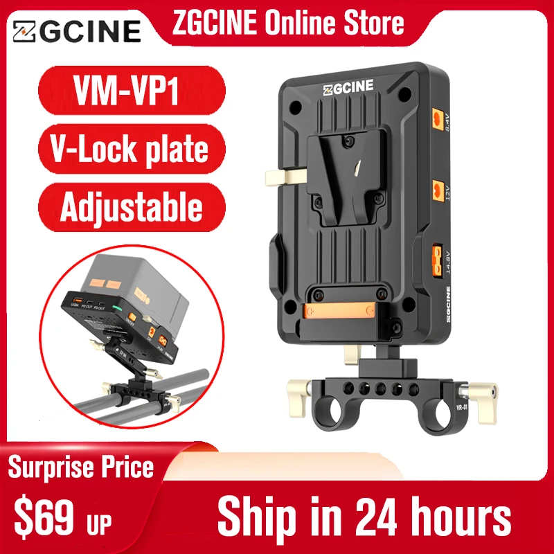 ZGCINE-VP1-VM-VP1-V-MOUNT-Plate-Multifunction-PD-14-8V-With-15MM-Rod ...
