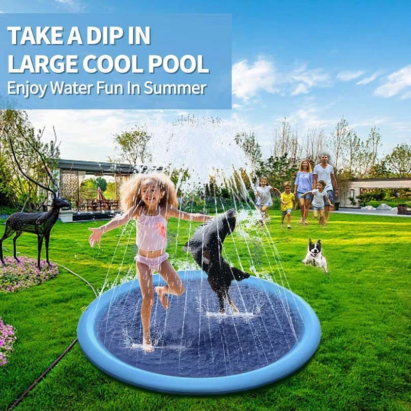 Kid Pet Simulation Sea Level Outdoor Inflatable Splash Mat Water Spray ...