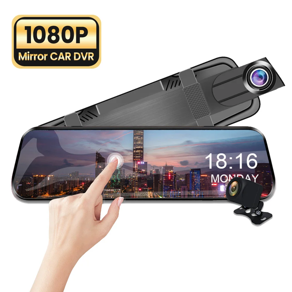 10inch-Car-DVR-Dash-Cam-Mirror-Camera-for-Car-Touch-Screen-Video ...