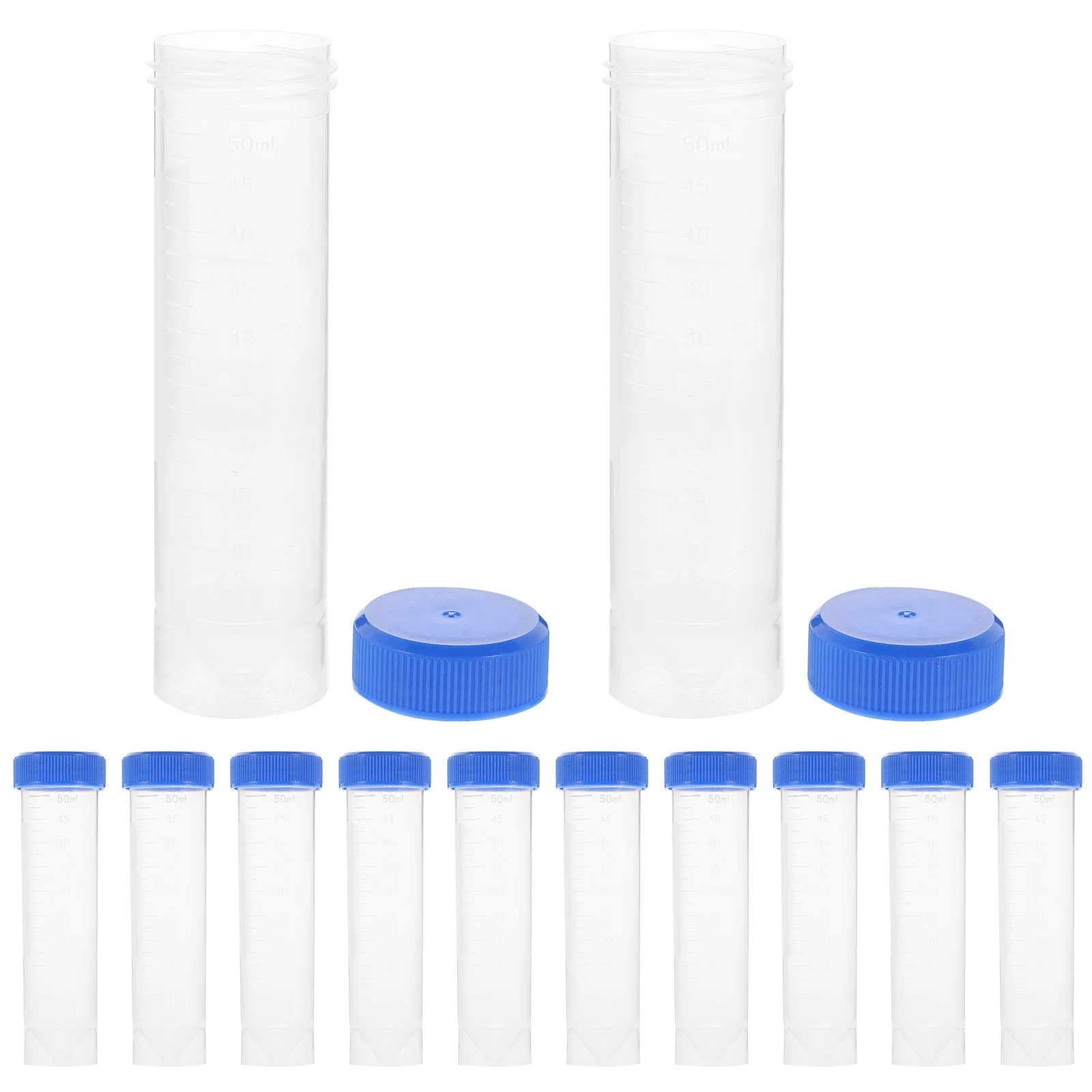 50Pcs 50Ml Laboratory Centrifuge Tubes Screw Top Vials for Experiment ...