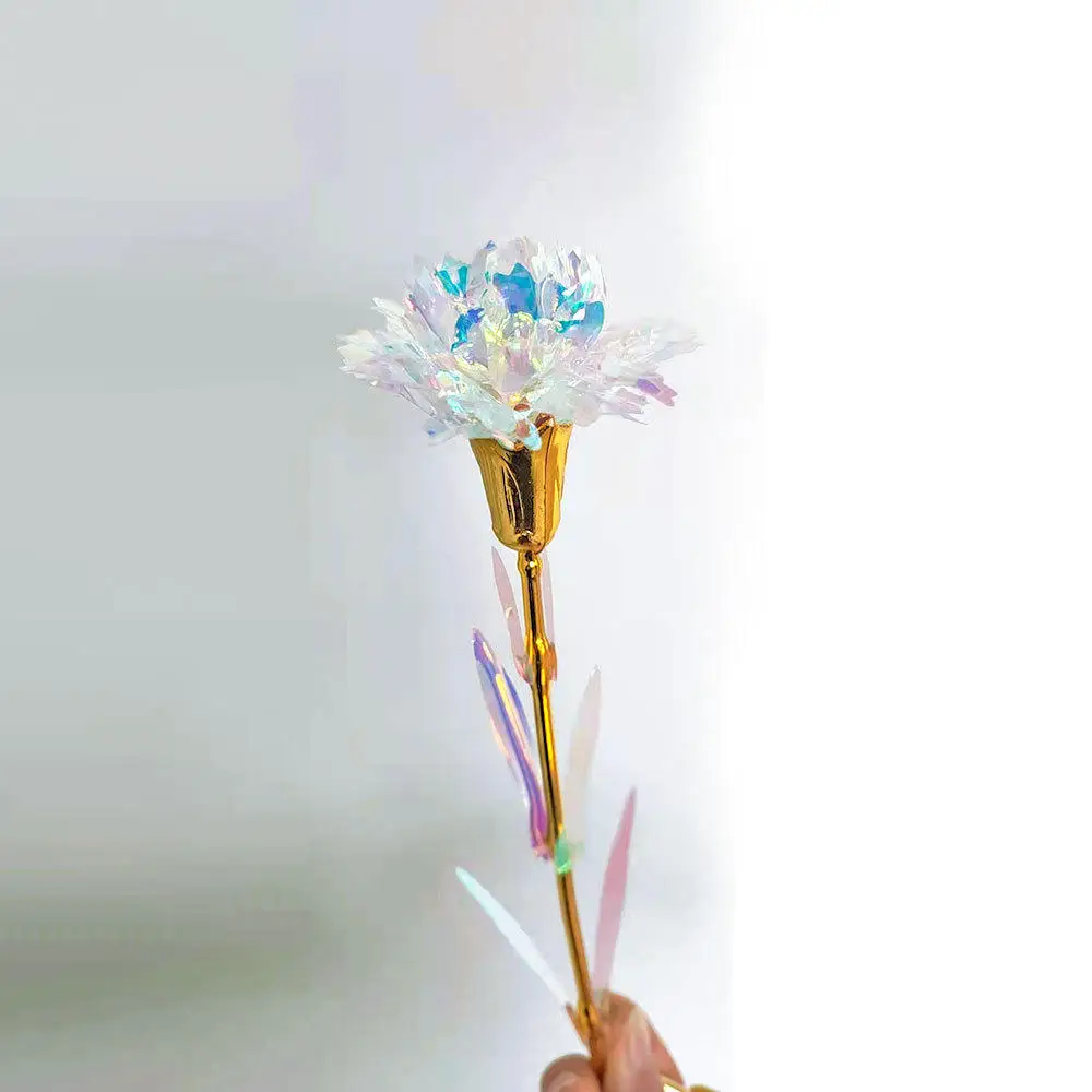 Flor-Artificial-chapada-en-oro-de-24K-Clavel-de-l-mina-flor-rosa-regalo ...