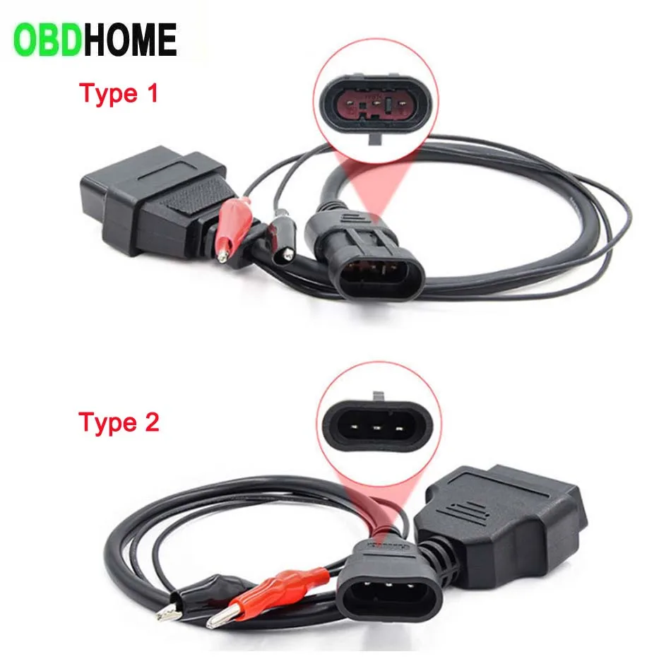 For Fiat 3pin OBD2 OBD 16 Pin Adapter Cable for for Lancia /Alfa Romeo ...