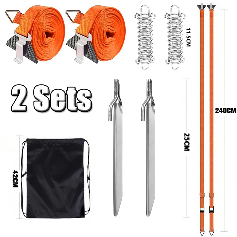 2-In-1 Tie Down Straps Kits Adjustable Lashing Straps Caravan Awning ...