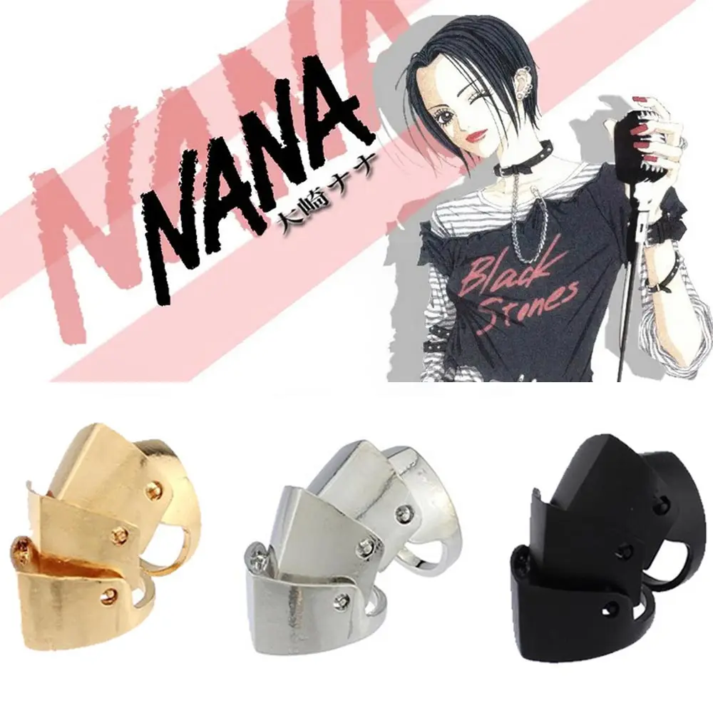 Anime-Oosaki-Nana-Same-Rings-Earring-Set-Punk-Gothic-Rock-Scroll-Joint ...