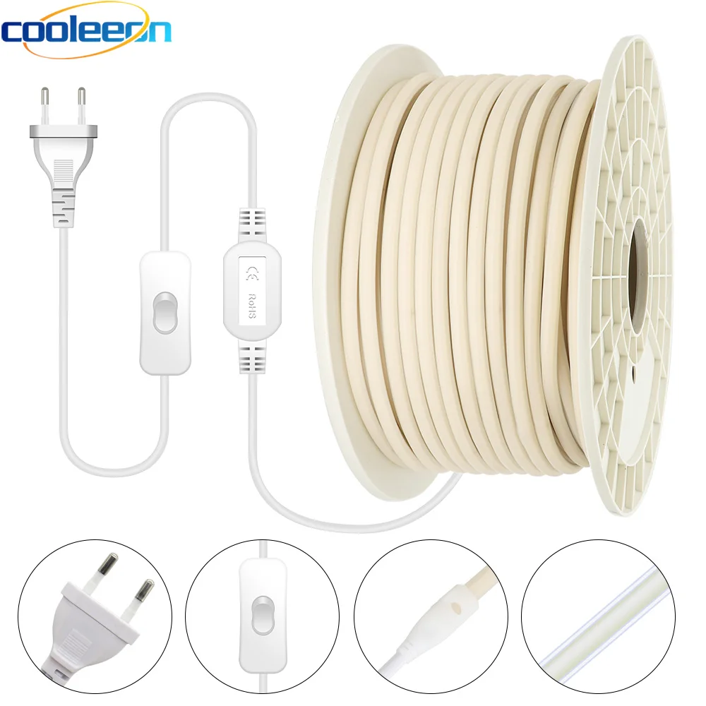 10m 20m 30m 40m 50m 220V COB LED Strip Light Bar 288LEDs / M Haute ...