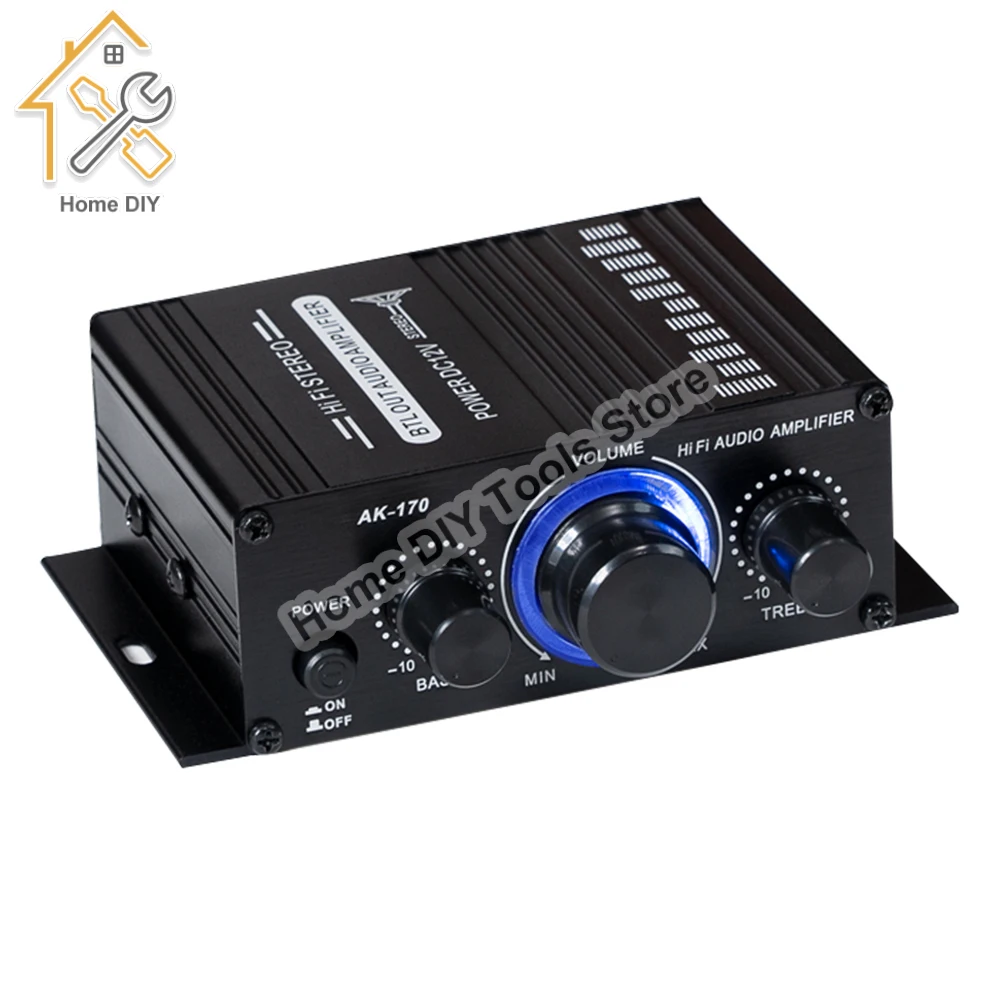 AK170-Mini-Digital-Power-Audio-Car-Amplifier-Blue-Light-Stereo-Audio ...