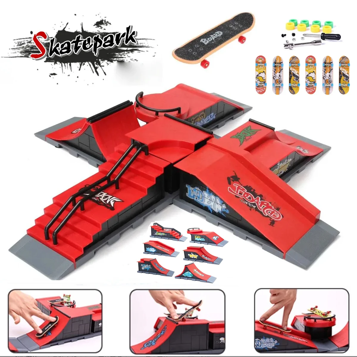 Finger Skateboards Kit for Fingerboards ,Skateboard Ramp , Mini ...