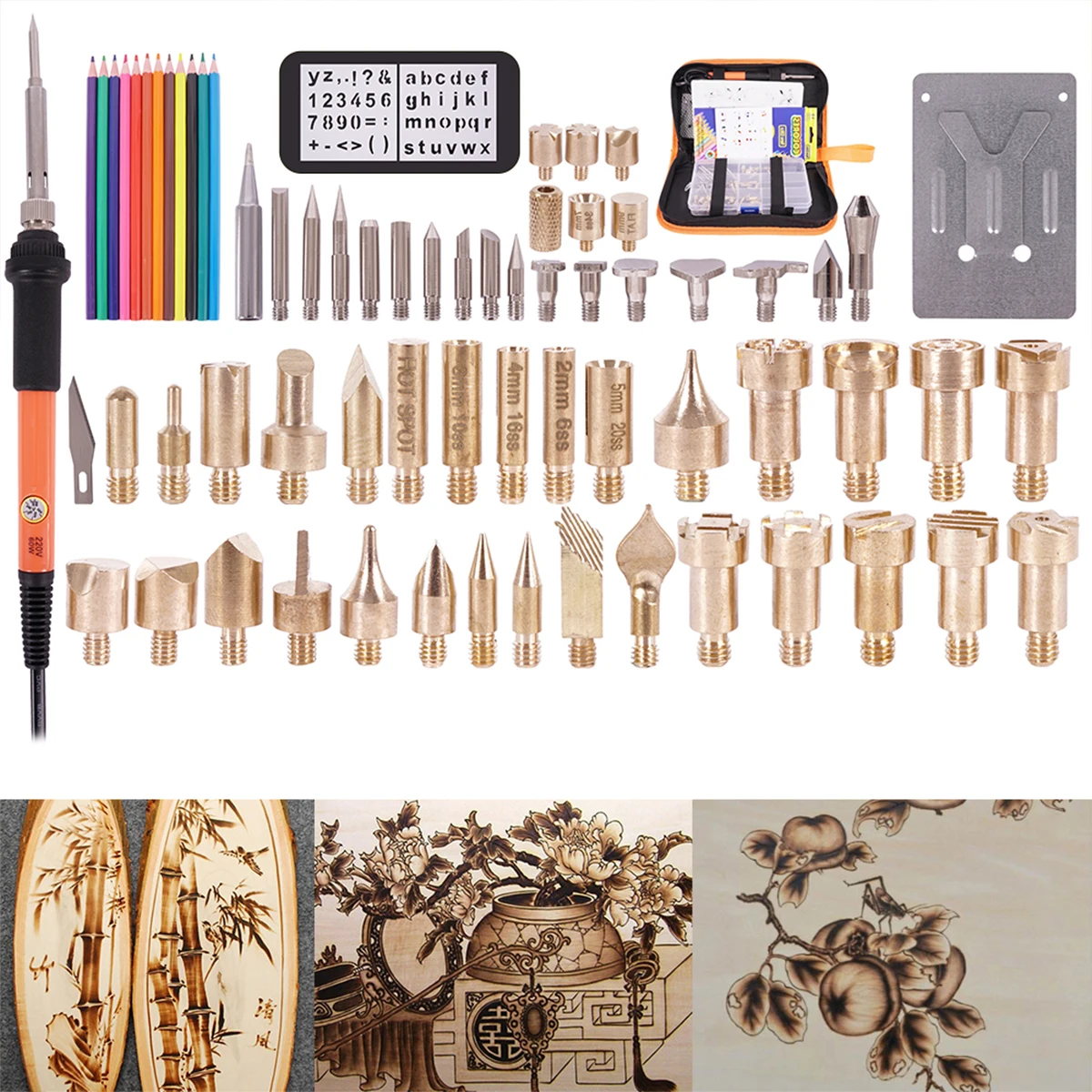71pcs-Wood-Burning-Pen-Kit-Professional-Wood-Burning-Tool-with ...
