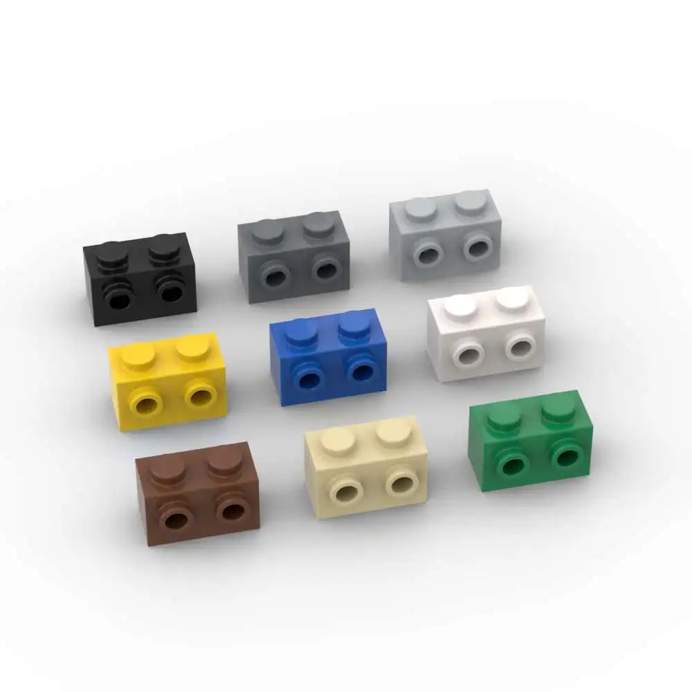 MOC-10PCS-52107-Modified-1x2-Building-Blocks-Kit-With-Studs-On-Two ...