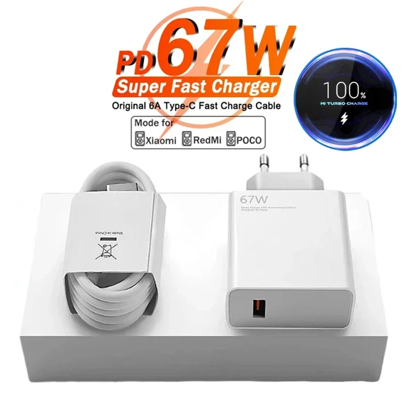 67W-Super-Fast-Charger-USB-Type-C-Cable-for-Xiaomi-13-Ultra-12-11-Redmi ...