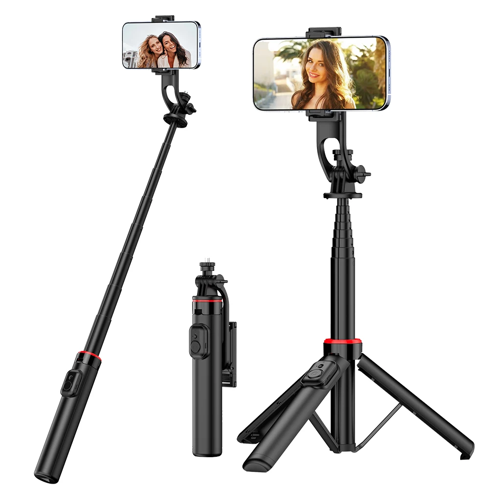 Cell-Phone-Wireless-Selfie-Stick-Tripod-Stand-Holder-Mount-with ...