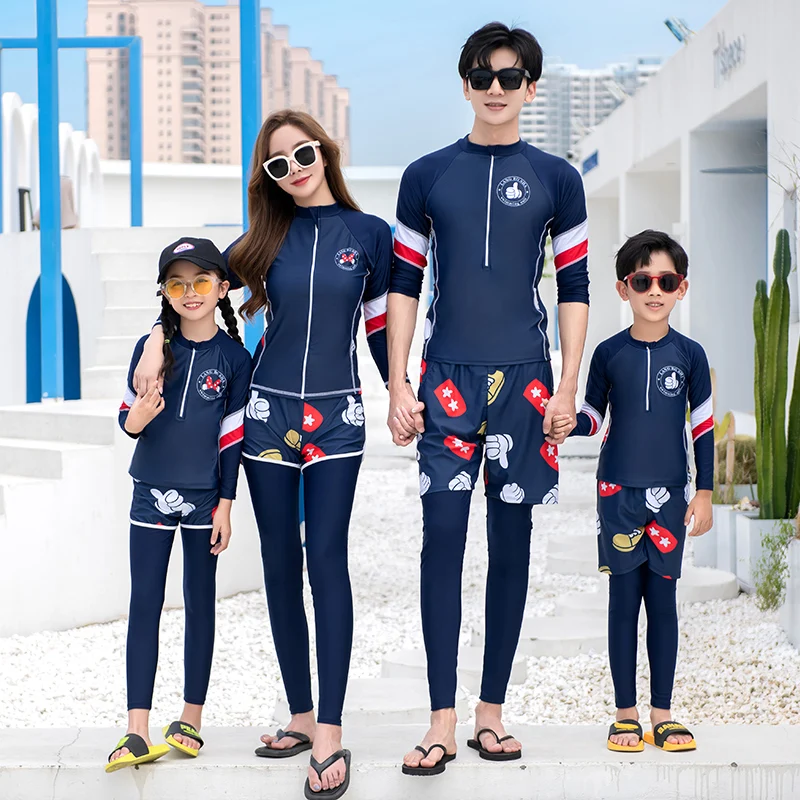 Family-Matching-Swimsuit-Women-Rashguard-Long-Sleeve-Wetsuit-Surfing ...