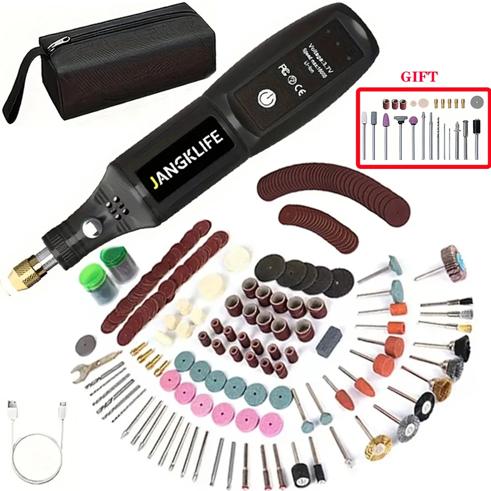 USB-Cordless-Rotary-Tool-Kit-Woodworking-Engraving-Pen-DIY-For-Jewelry ...
