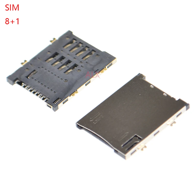 5PCS-Sim-Card-Socket-8-1P-9-Pin-Sim-Card-Holder-Selft-Push-Type ...