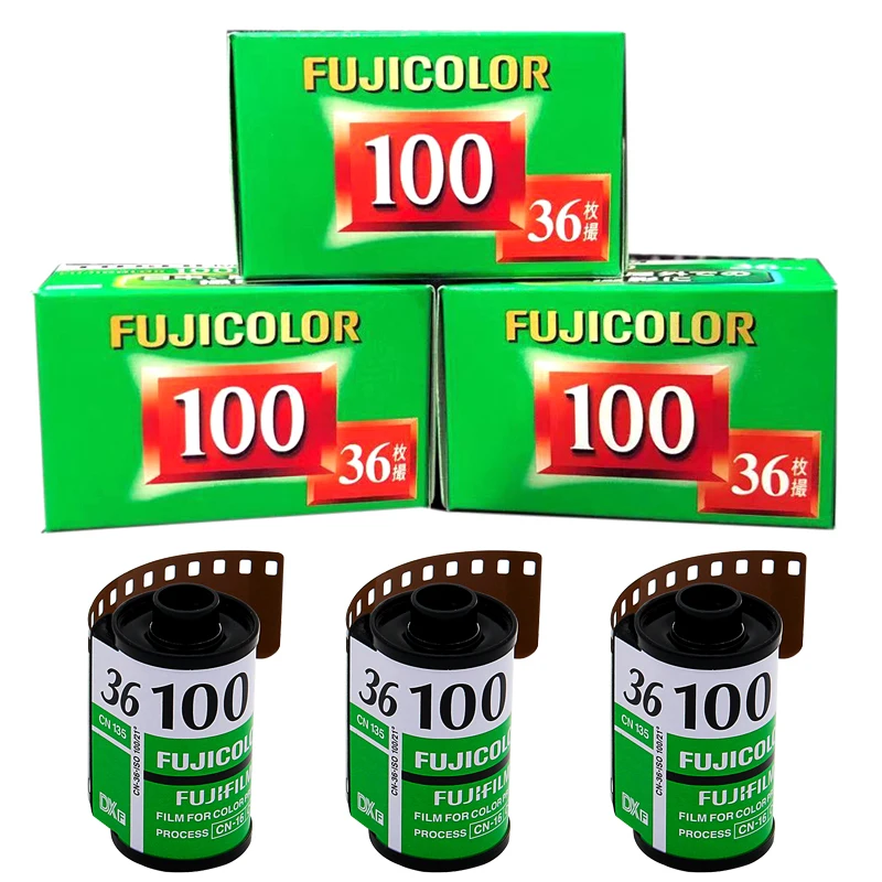 Fujifilm-rollo de película a Color Fujicolor C100, para cámara de ...