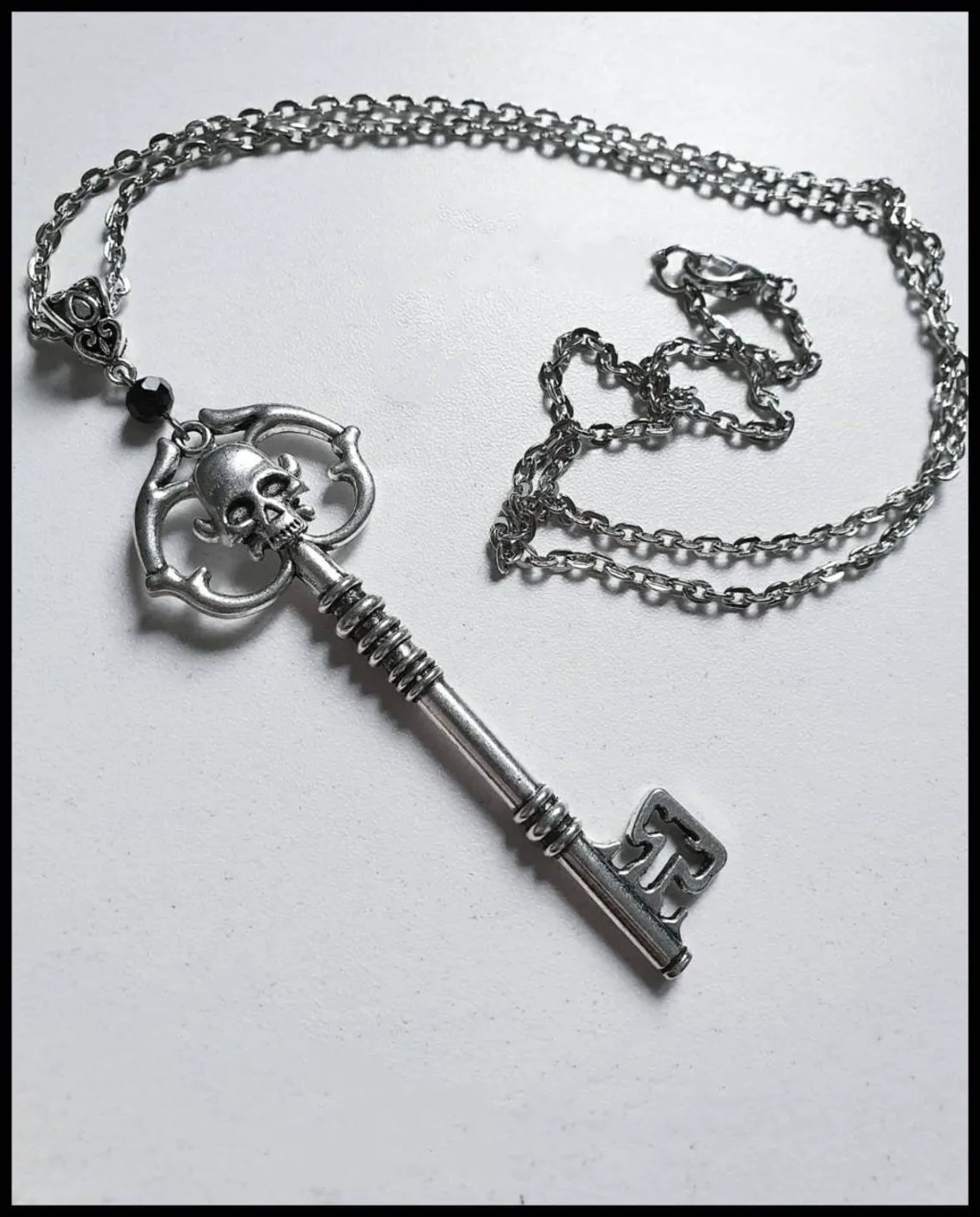 Vintage Mystery Skull Key Charm Necklace For Woman Man Hell Gate Key ...