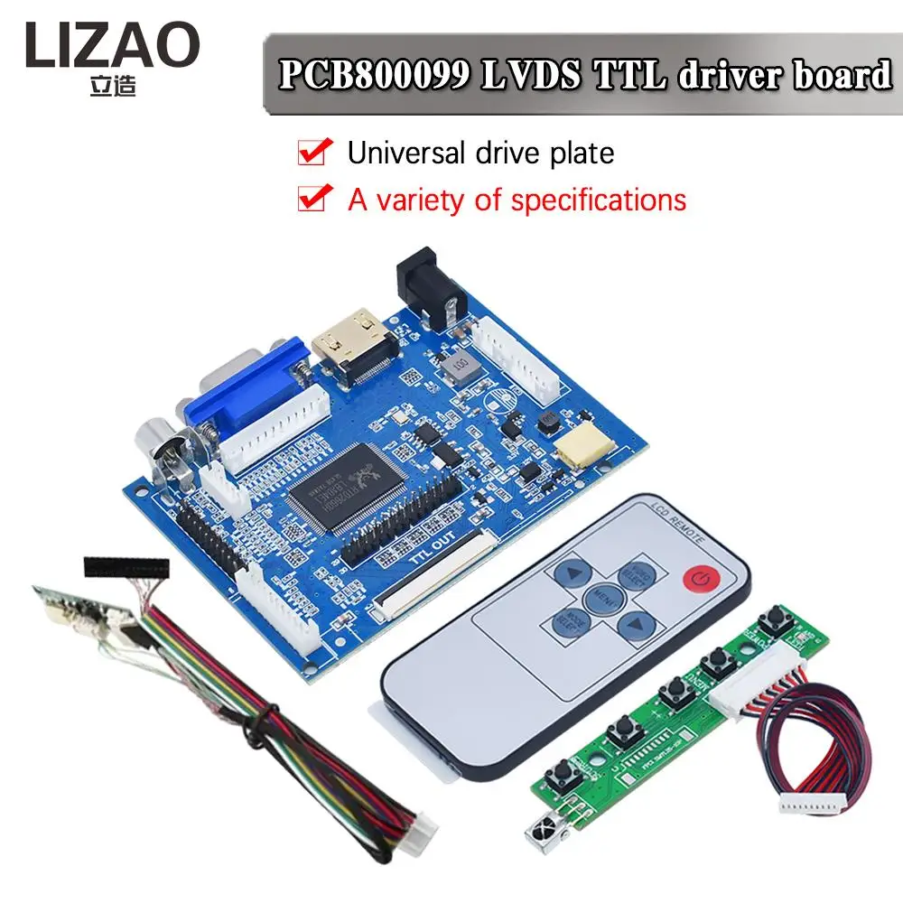 PCB800099-V9 Controller Board 1366x768 1440x900 1024x600 800x600 ...