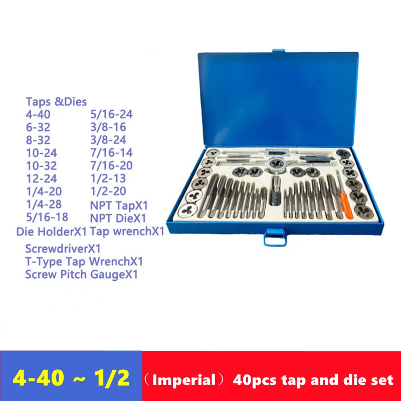 40pcs-metric-and-imperial-tap-and-die-set-used-for-manual-internal-and ...