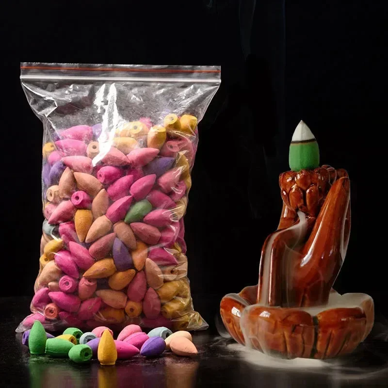 Mixed-Waterfall-Smoke-Backflow-Natural-Incense-Cone-Incense-Cone ...