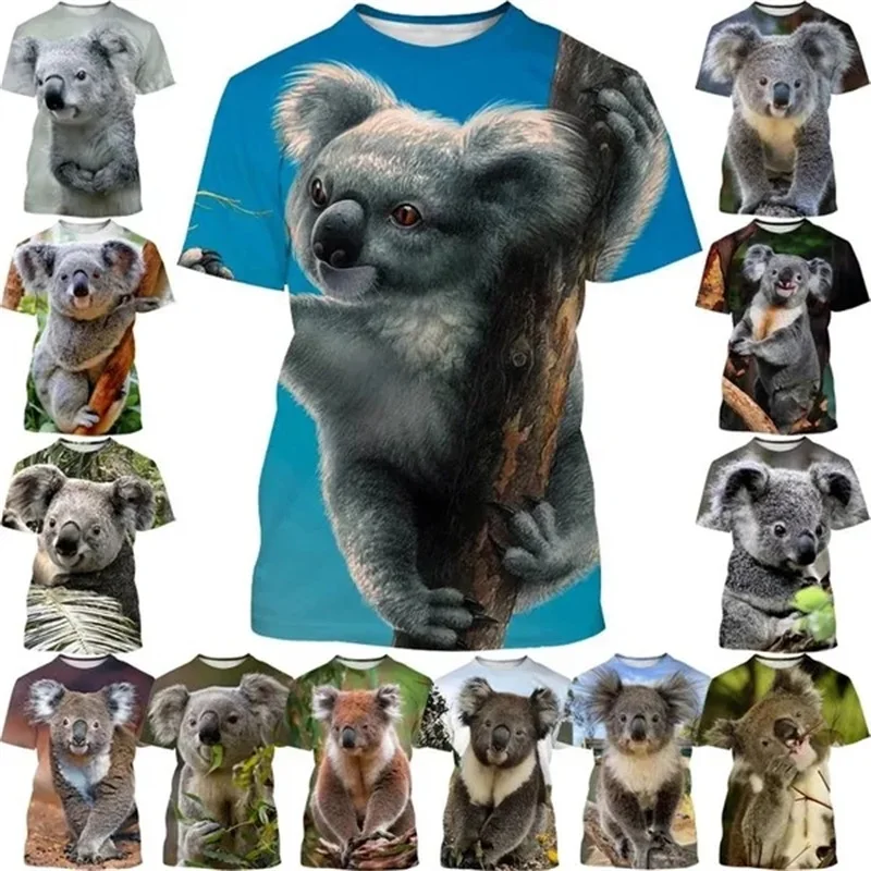 3D Print Animal Koala Bear T-shirt For Men Personality Australia Koala ...