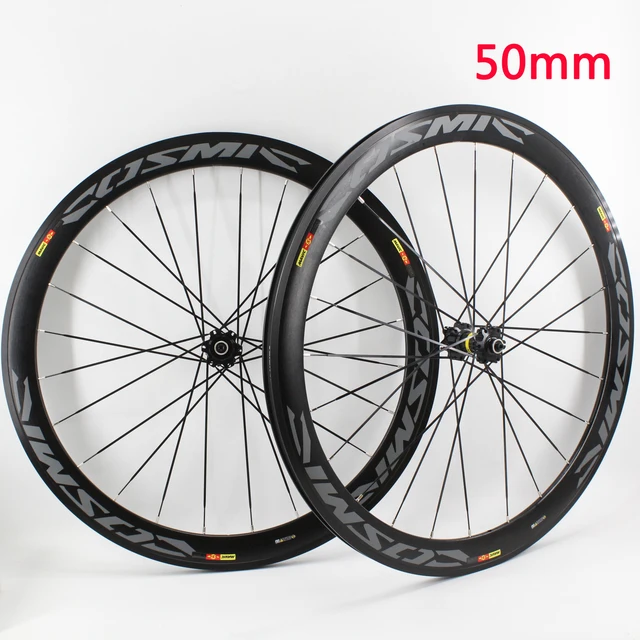New White Black Gray 700C 50mm Road bike alloy bicycle wheelset ...