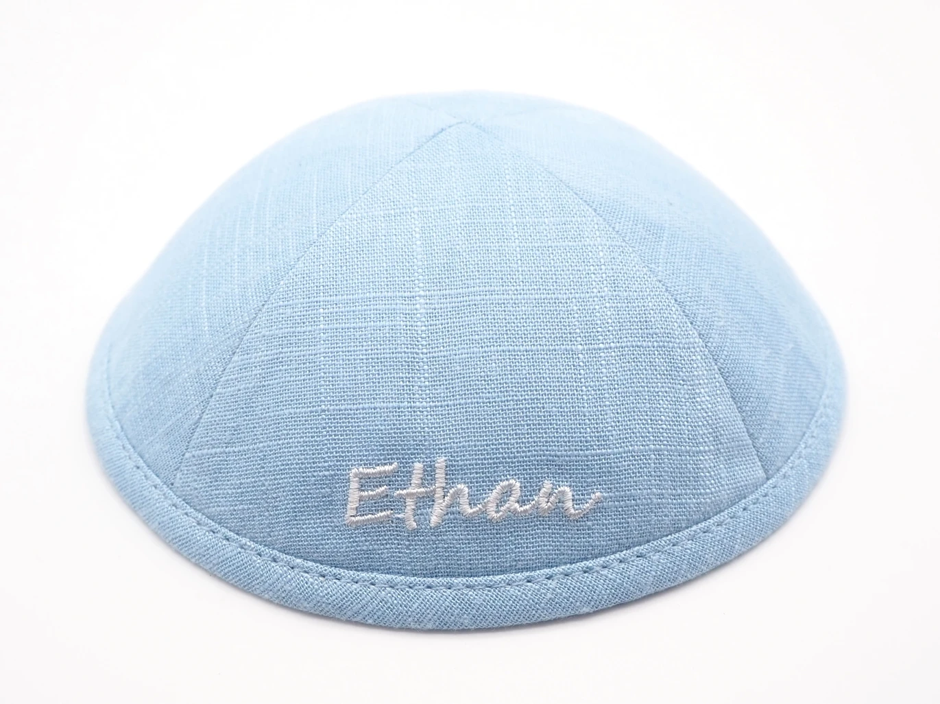 KIPPA en lin, KIPPOT bleu bébé, KIPOT, KIPPA personnalisé pour mariage ...