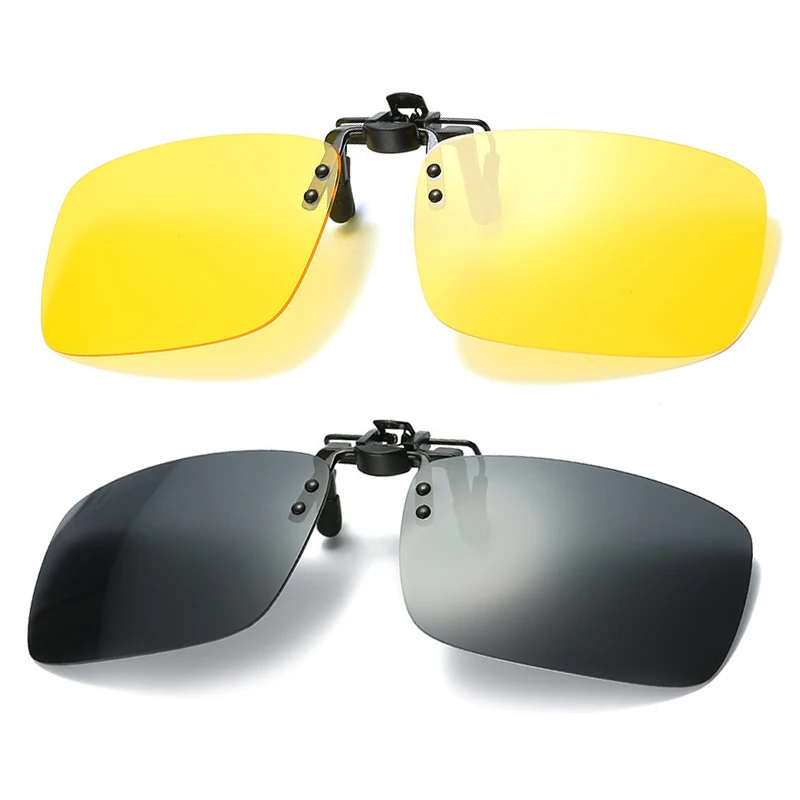 Car-Driving-Glasses-Night-Safety-Clip-on-Sunglasses-Anti-glare-Plastic ...