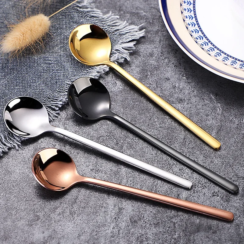 304-Stainless-Steel-Small-Spoon-Coffee-Gold-Small-Round-Spoon-Bird-s ...