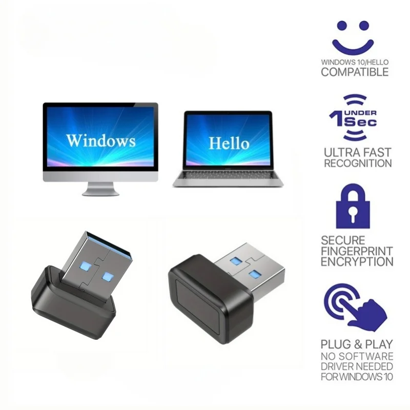 USB-Fingerprint-Key-Reader-Security-Key-Biometric-Scanner-PC ...