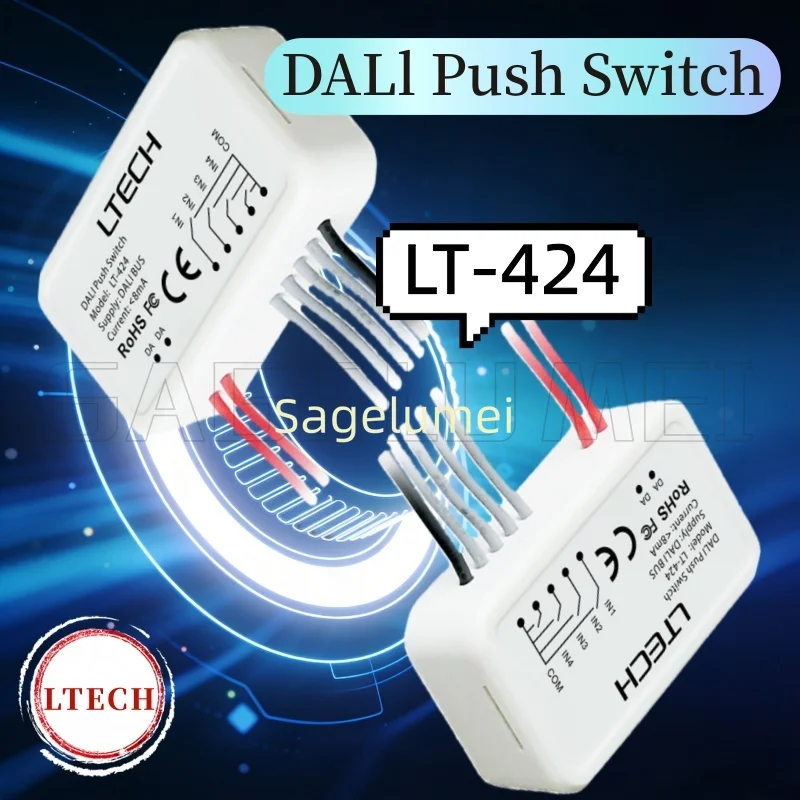 DALI Push Switch LT-424 6 in 1 FunctionDali bus Control Low Voltage ...