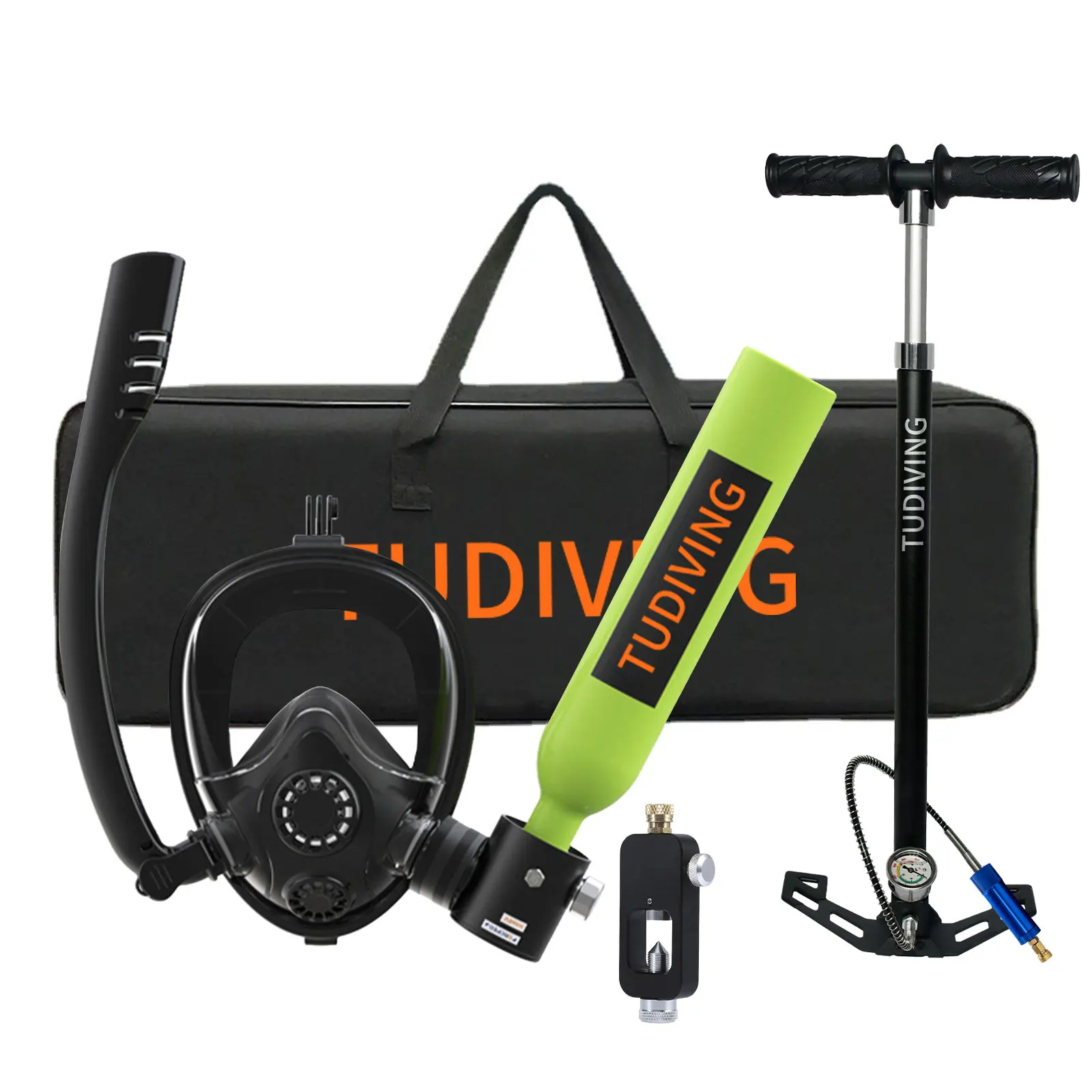 TUDIVING-0-5L-Scuba-Diving-Tank-Set-Mini-Oxygen-Cylinder-with-Full-Face ...