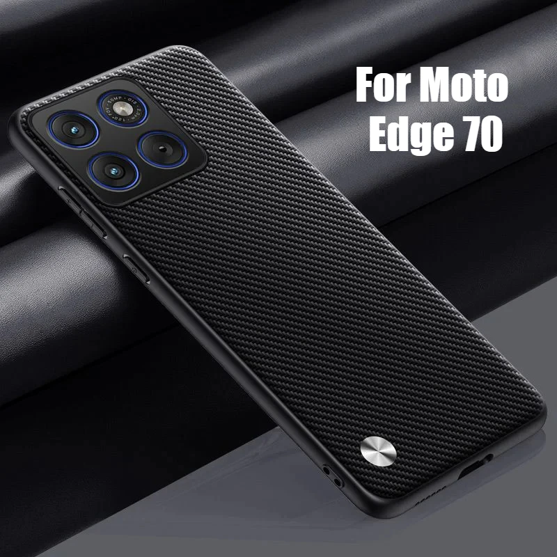 Business Carbon Fiber Pattern Leather Case For Motorola Edge 70 60 50 ...