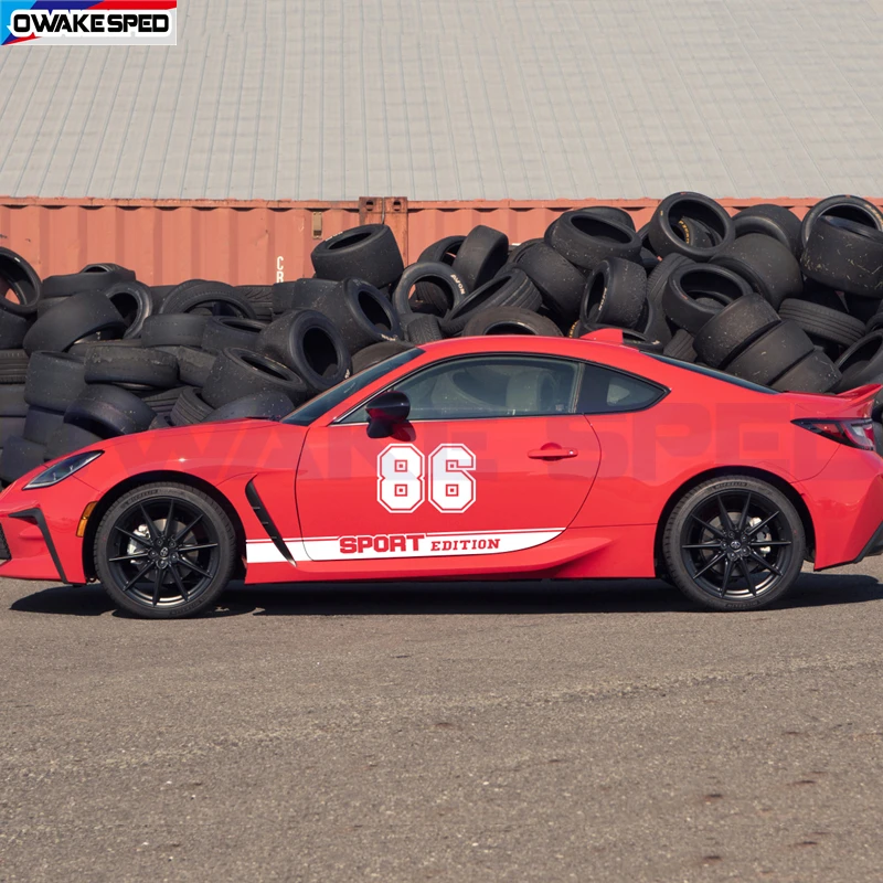 4pcs-Lot-Car-Body-Sticker-For-Toyota-86-GT-GTS-GR-Sport-Edition-Stripes ...