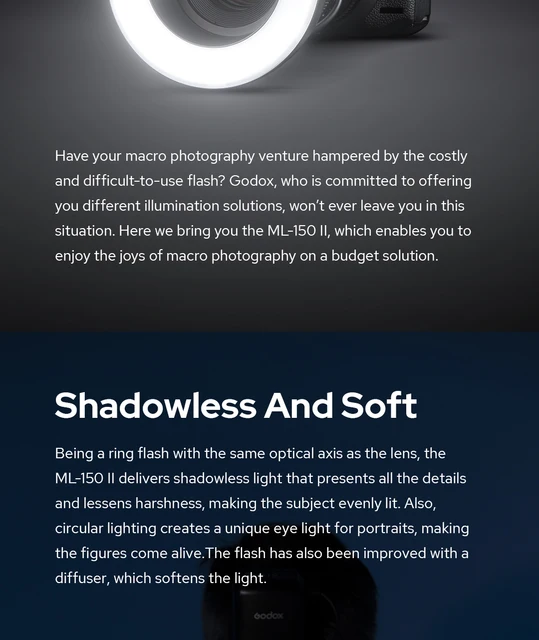 ML150II Camera Ring Light Godox ML150II Macro Ring Flash - Camera Ring ...