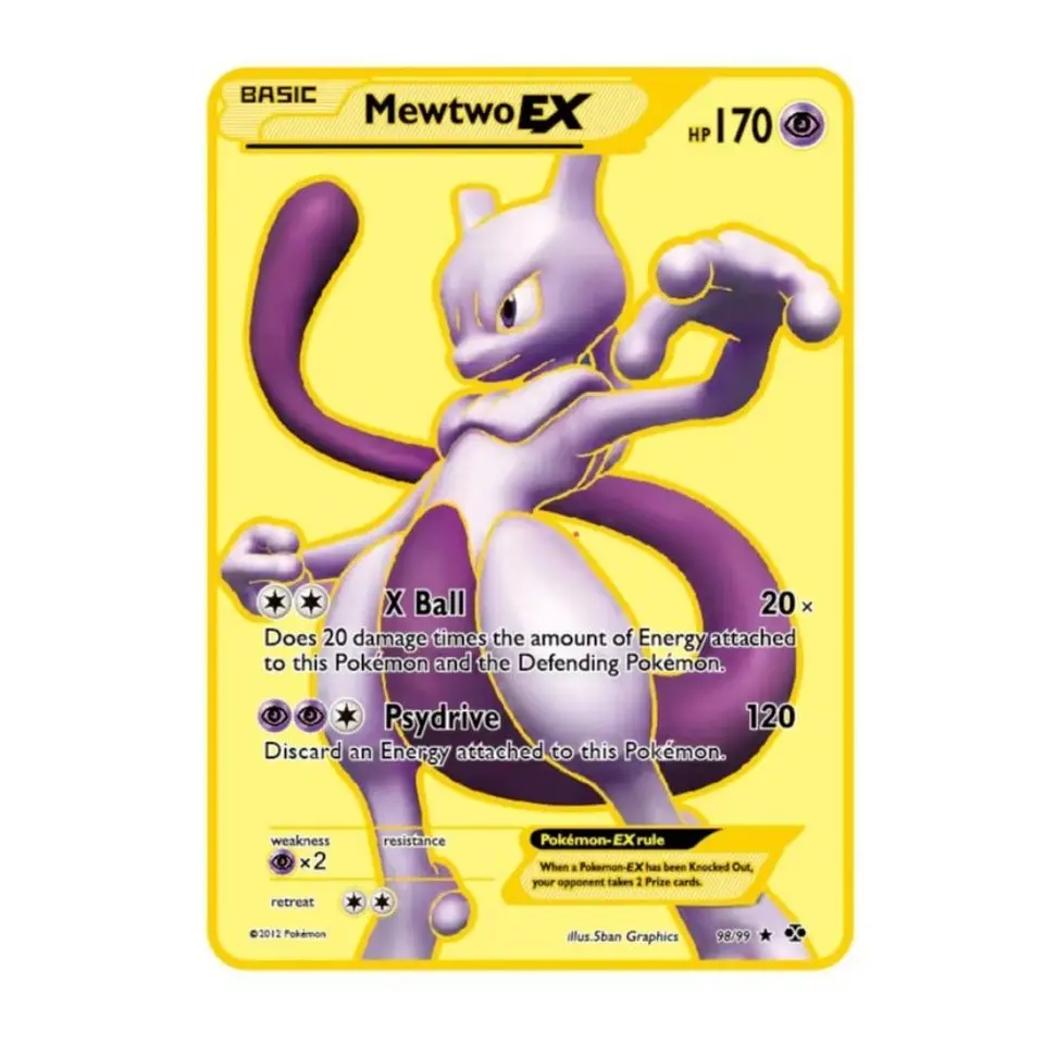 Metal Mewtwo Card