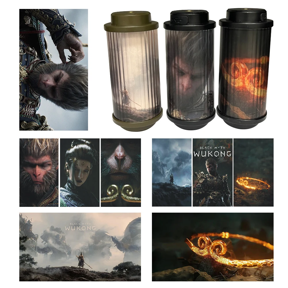 5Pcs-Black-Myth-Wukong-Camping-Light-Stickers-Waterproof-Wukong-Ambient ...