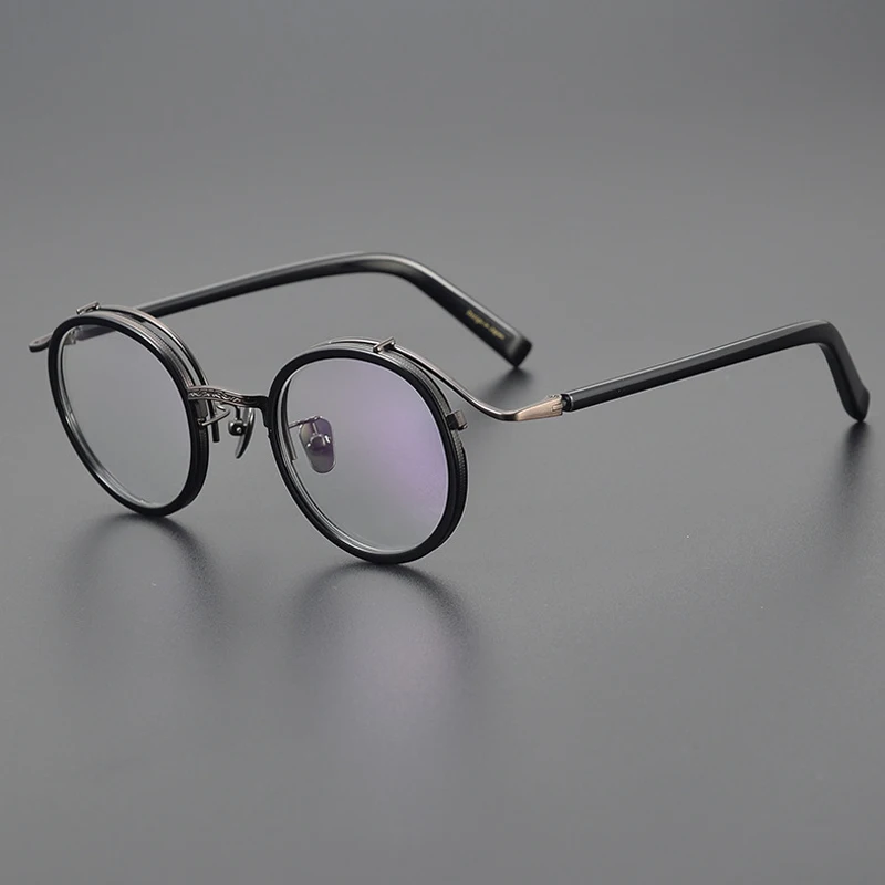 Small-Niche-Retro-Round-Eyeglass-Frame-for-Men-can-be-Paired-with-High ...