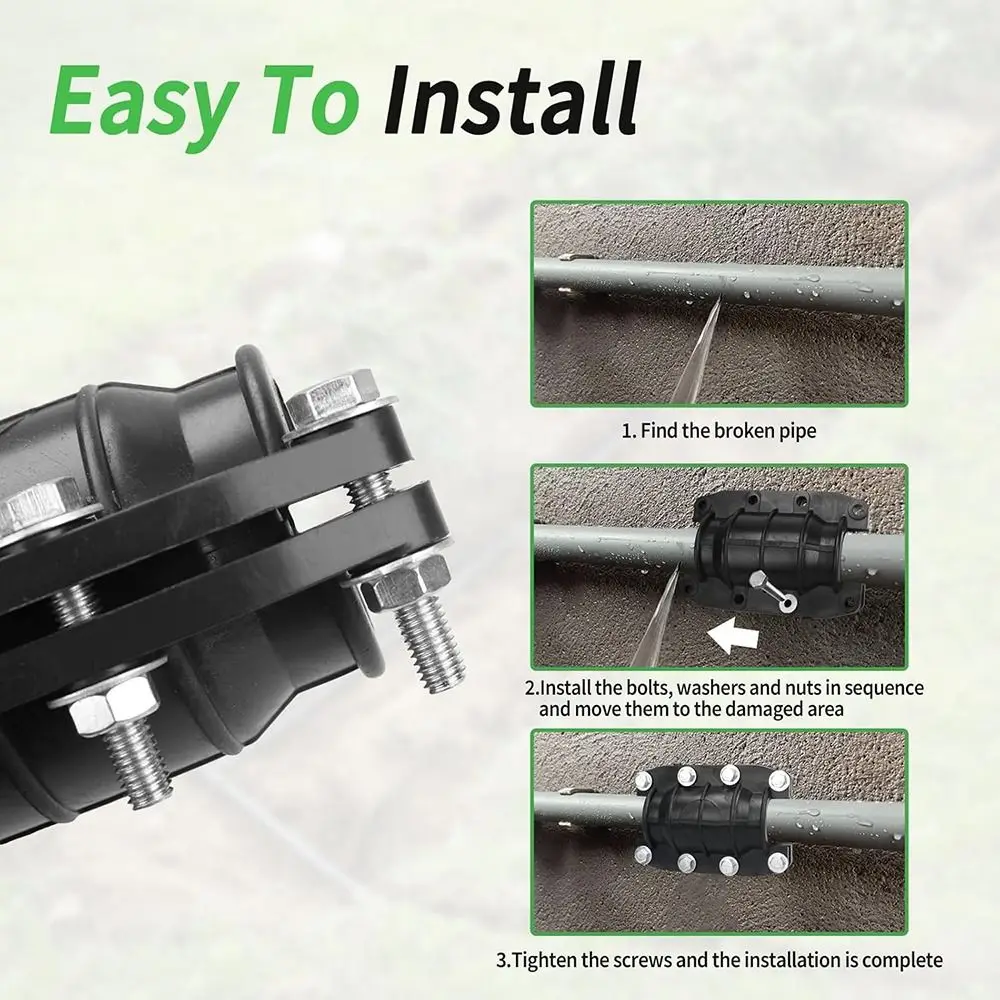 Professional Durable Water Pipe Clamp Emergency 3/4 inch Repair Clamp ...