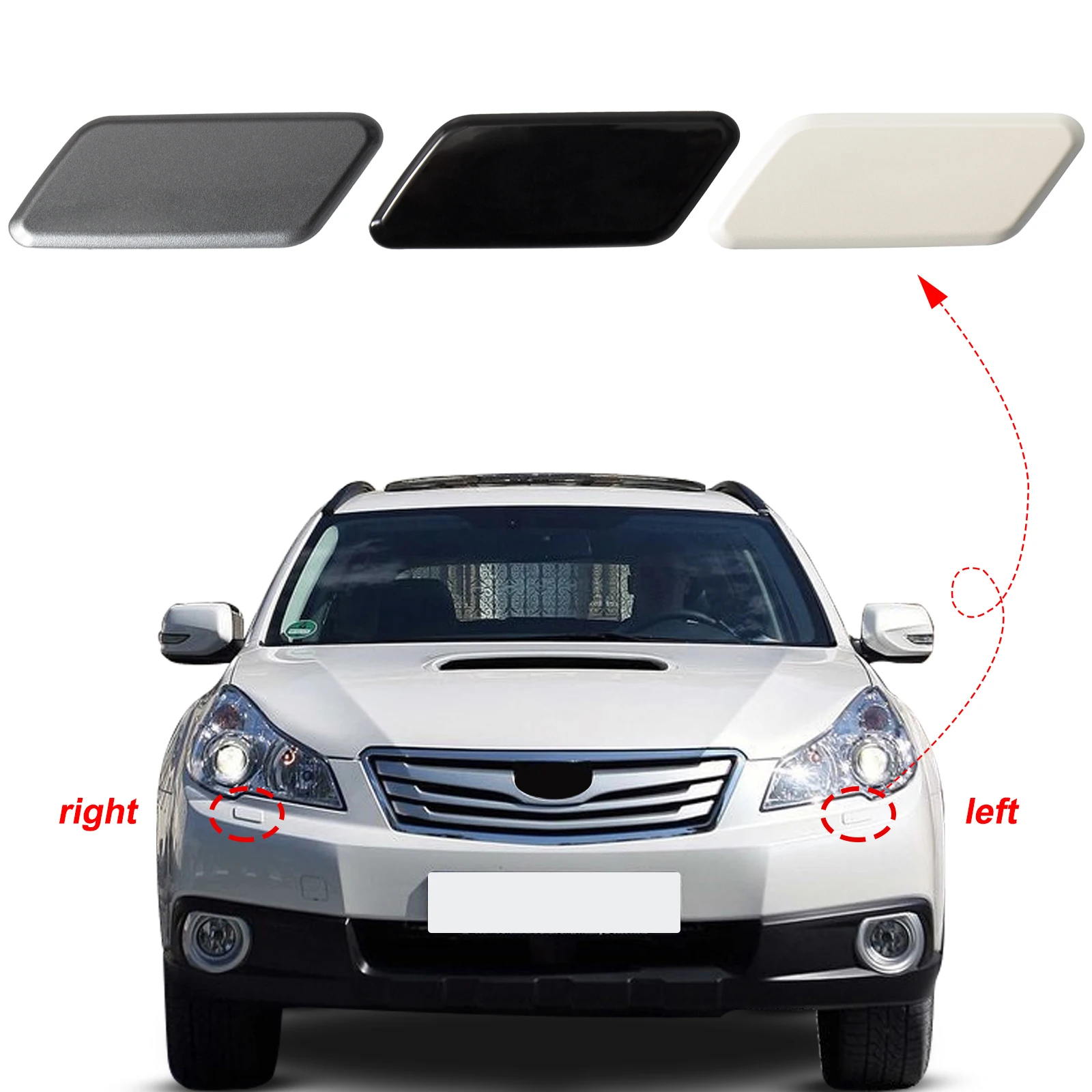 Front Bumper Headlight Washer Cover Cap For Subaru Outback Accessories ...