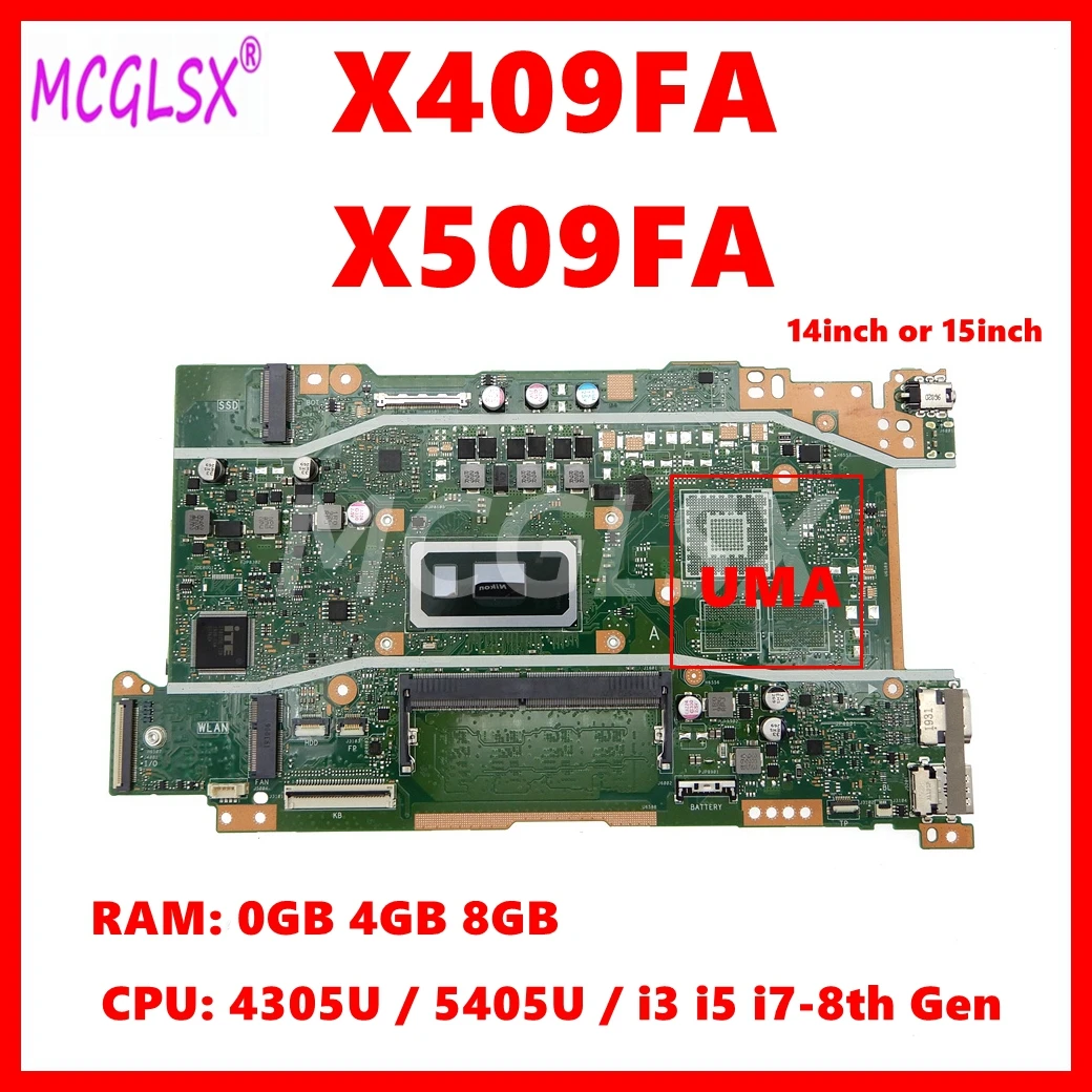 X409FA UMA Mainboard For ASUS X409FA X509FA A409F F409F F509F A509F ...