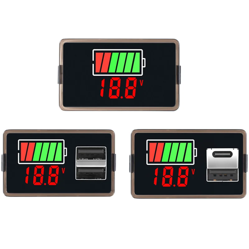 Type-c-USB-DC8-100V-4829-Car-Battery-Voltmeter-Charge-Level-Indicator ...