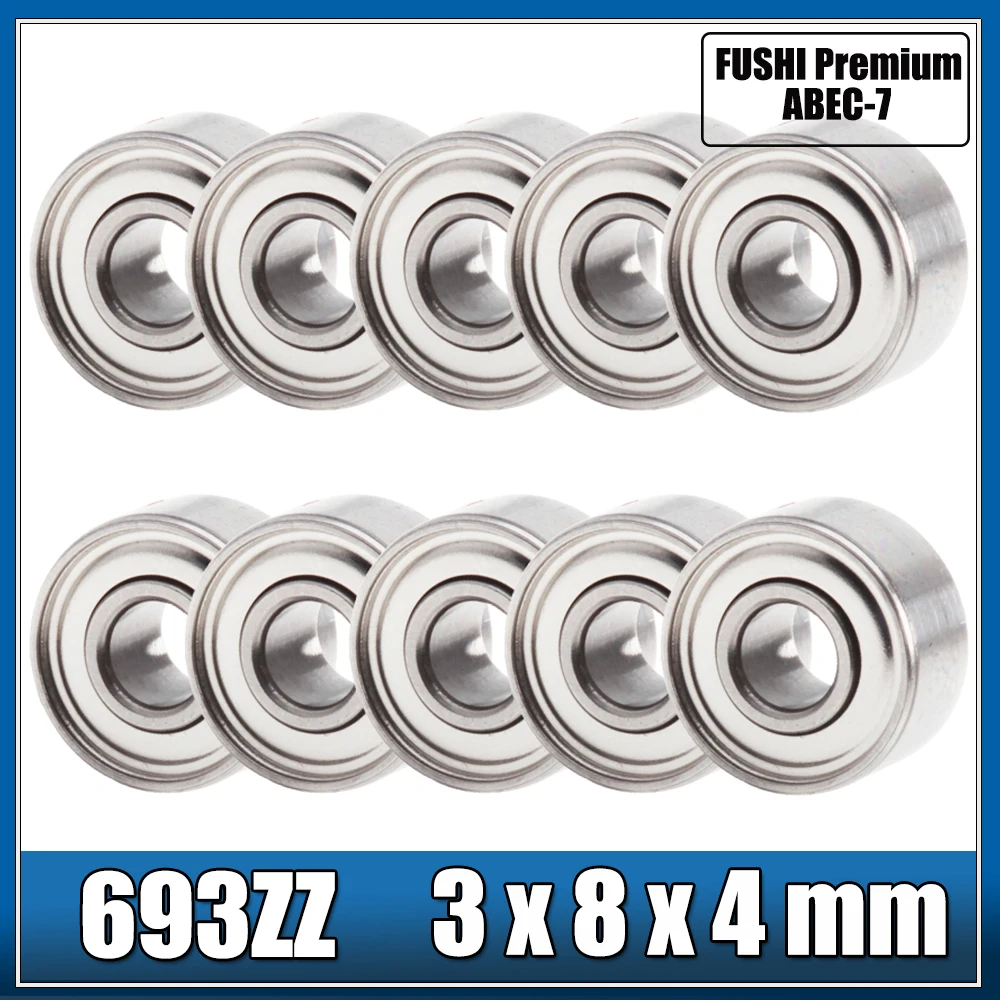 693ZZ Bearing 3*8*4 Mm ( 10 Pcs ) ABEC-7 Miniature Engine 693 ZZ Ball ...