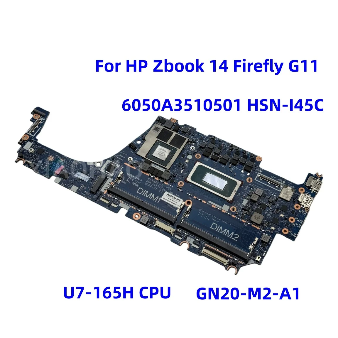For HP Zbook 14 Firefly G11 Laptop Motherboard N91905-001 N91905-601 ...