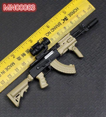 1/6 Soldier Weapons Equipment Russia AKM AK47 Submachine Gun All Metal ...